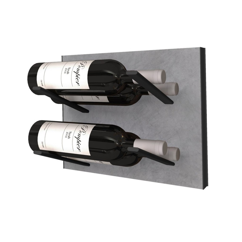 STACT L-Type Wall Wine Rack - Concrete & Black